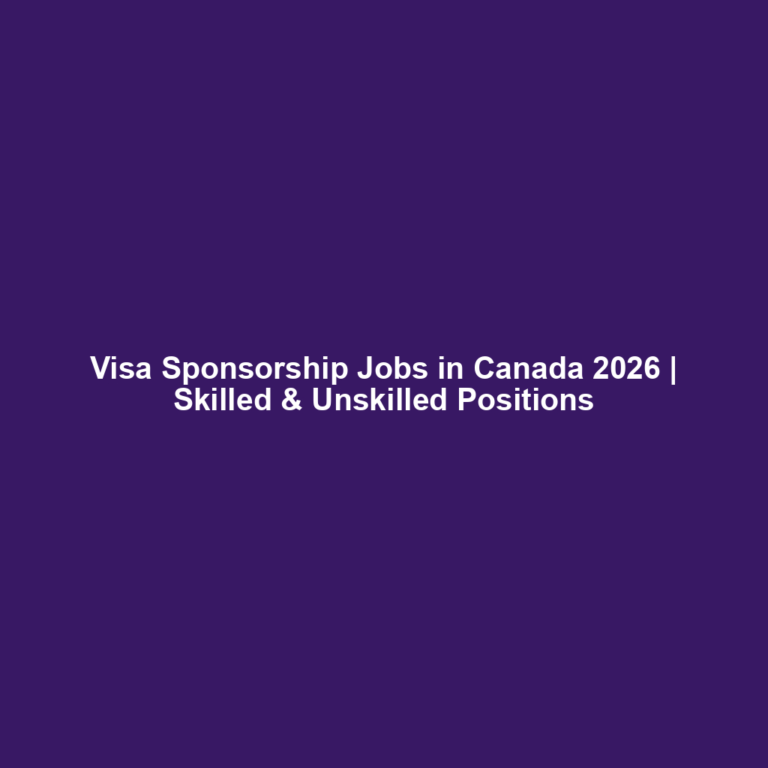 UK Healthcare Jobs with Visa Sponsorship 2026 | Nurses, Care Assistants ...